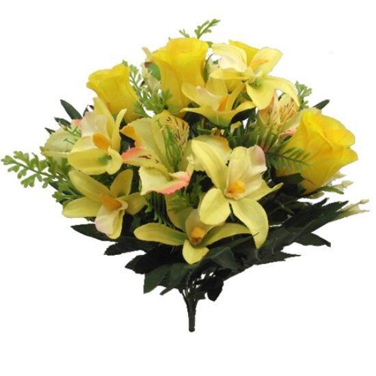 Large Red Rose Bunch Artificial Flowers