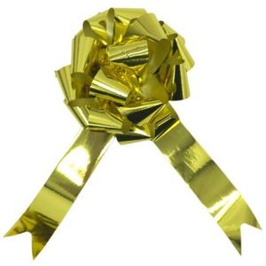 Metallic Gold Pull Bows - 4 Inch