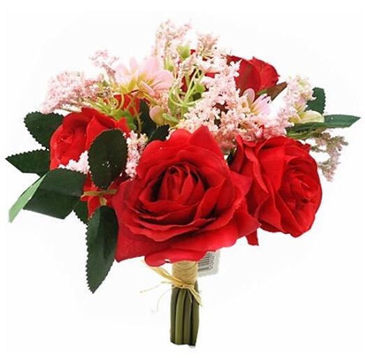 Artificial Red Roses Bouquet Bundle