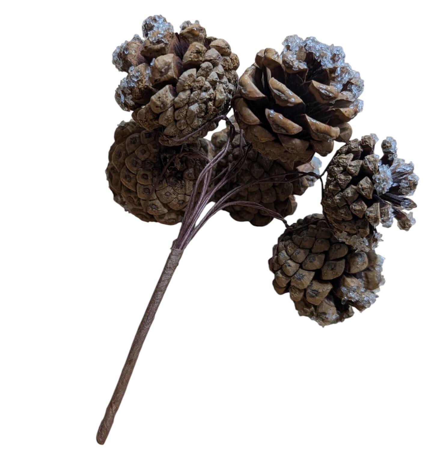 Christmas Pine Cone Pick 14cm