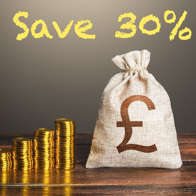 Save 30 percent % when you bulk buy