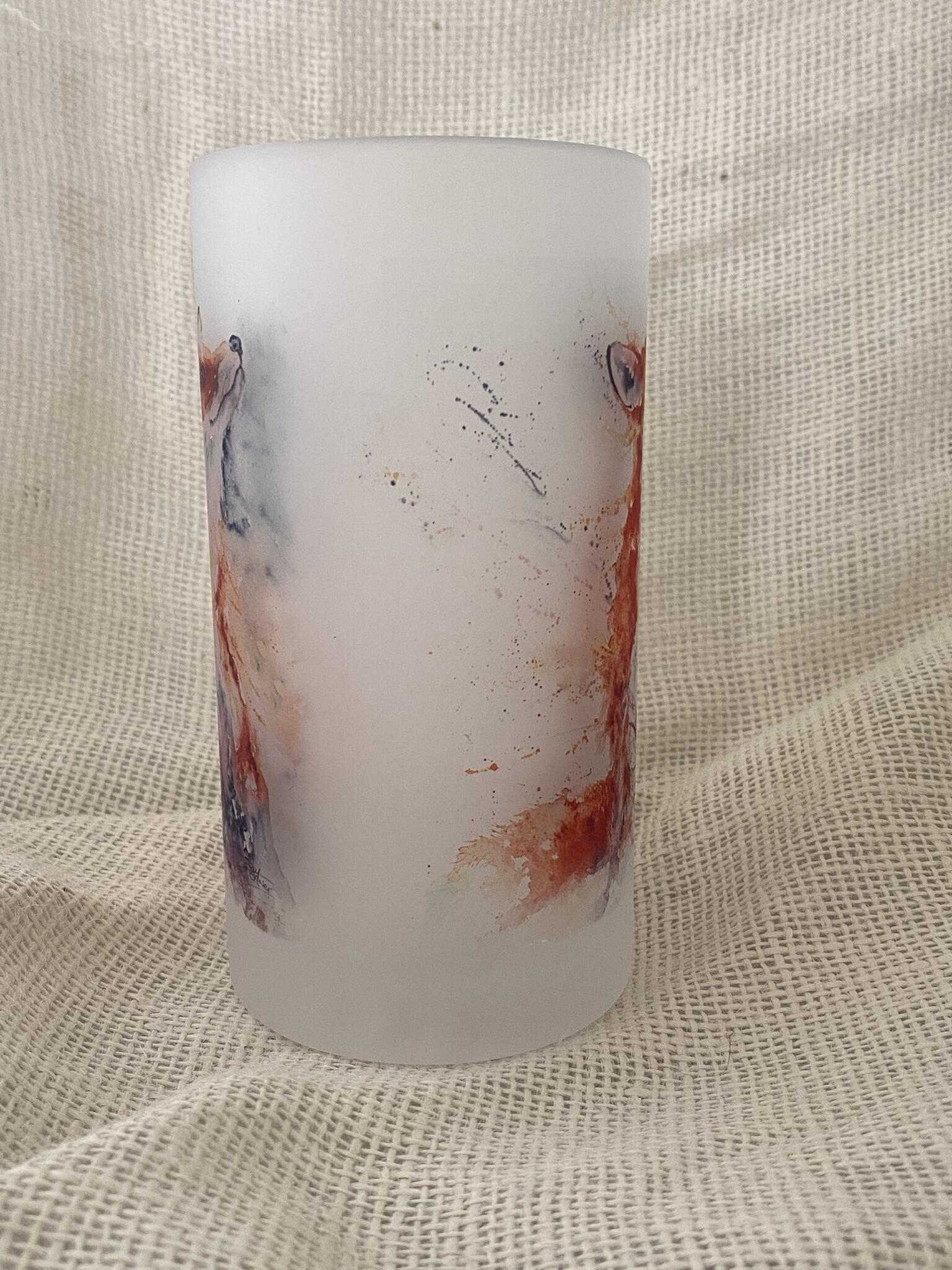 Fox Glass Beer Stein | Wildlife Watercolours by Artist Sandi Mower