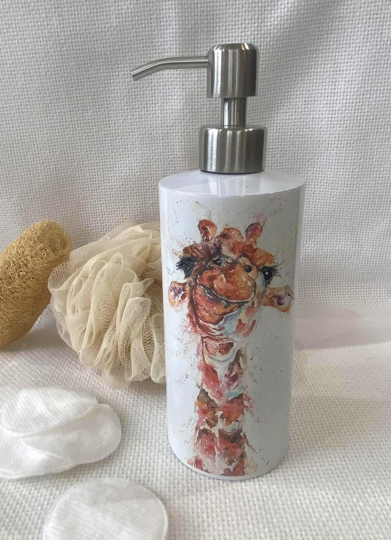 Giraffe Soap Dispenser | Bathroom Accessories | Gekko Art Watercolours