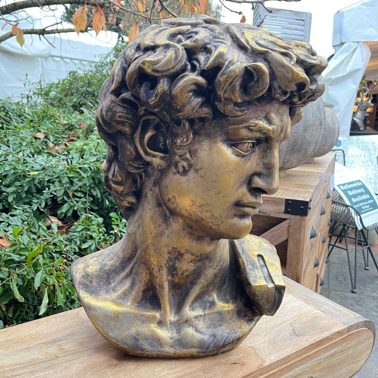 Antique Gold David Bust, Extra Large