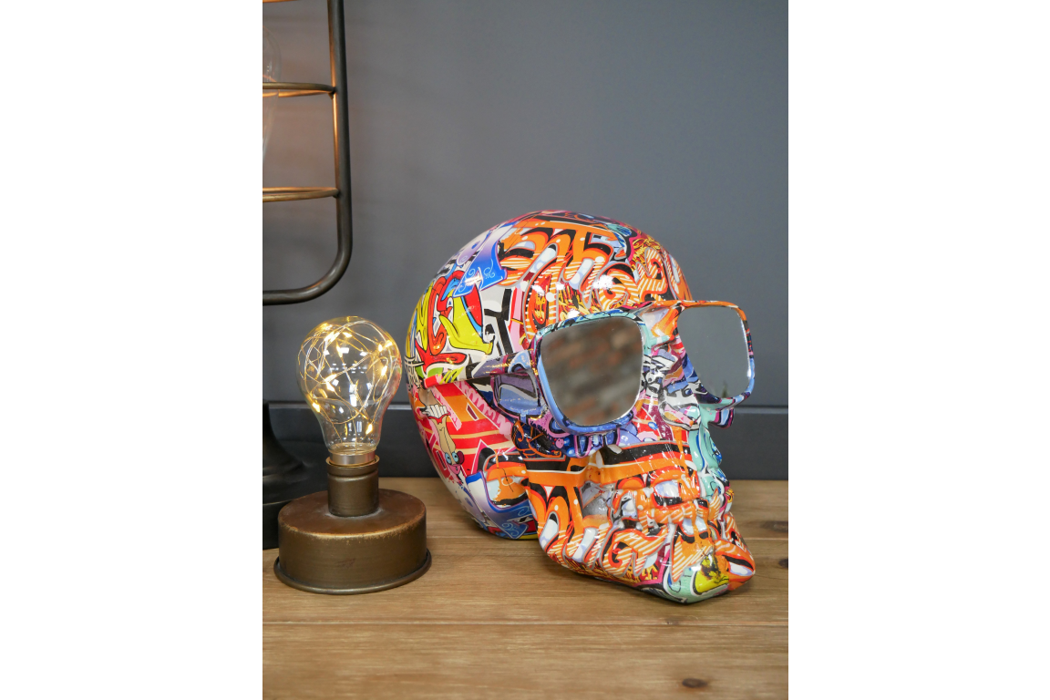 Skull With Mirrored Shades