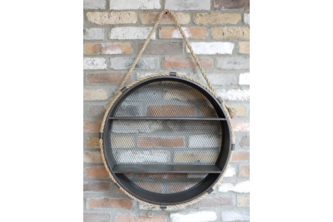 Industrial design hanging Circle wall Shelves