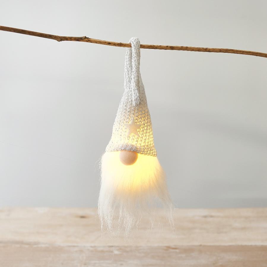 15cm White Star Sitting LED Gonk