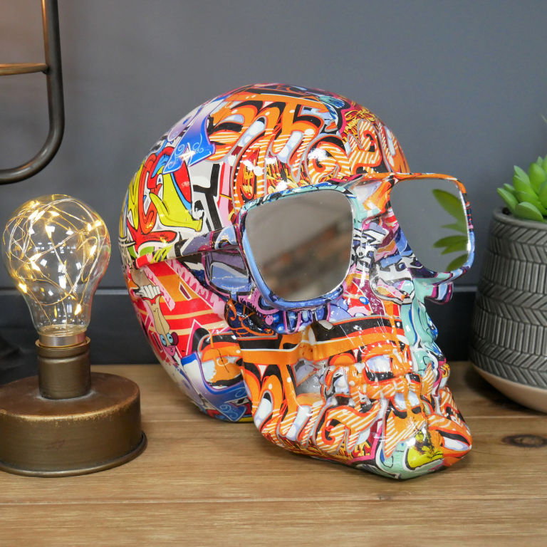 Skull With Mirrored Shades