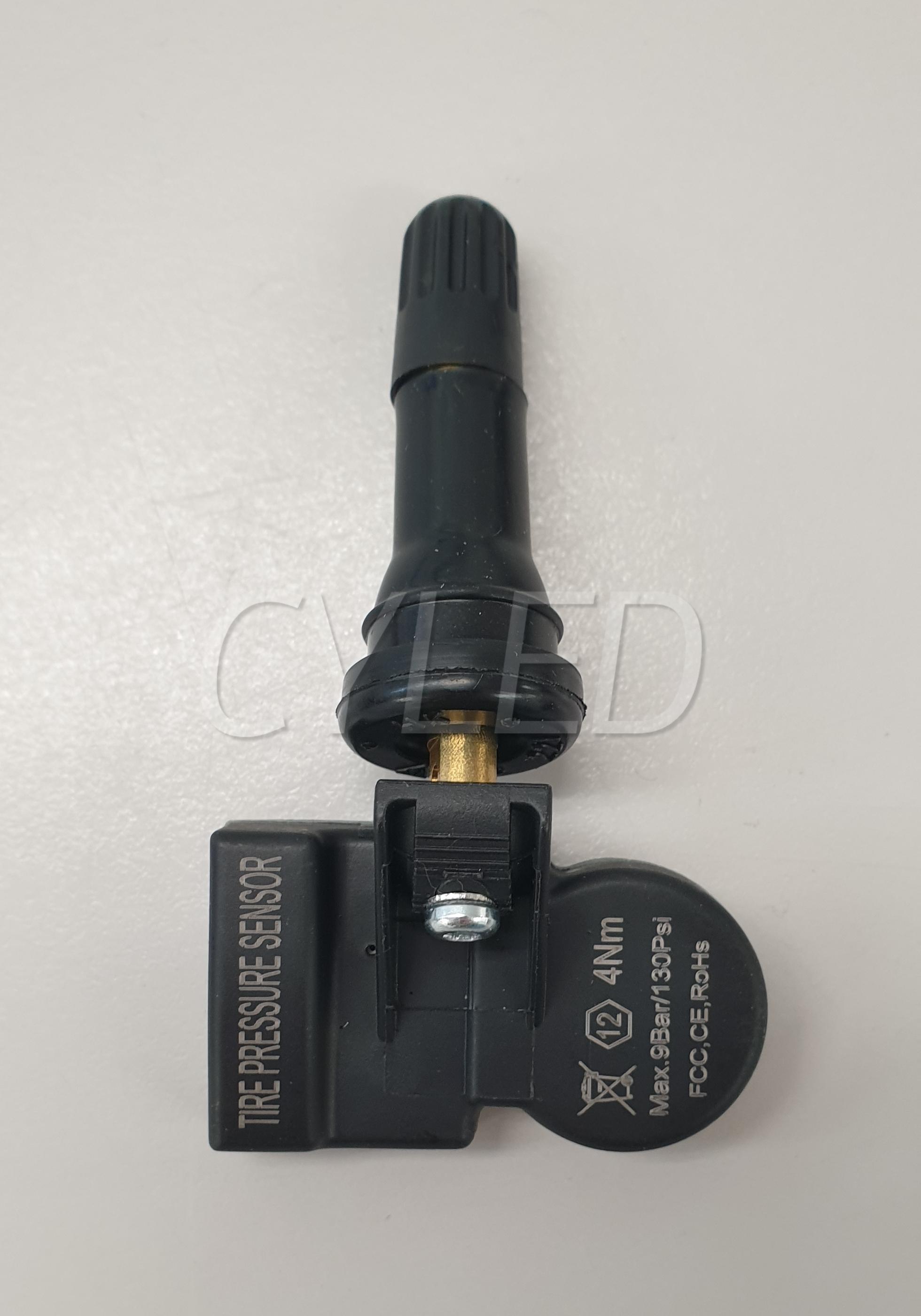 1x TPMS Valve Rubber Valve stem + plastic dust cap.