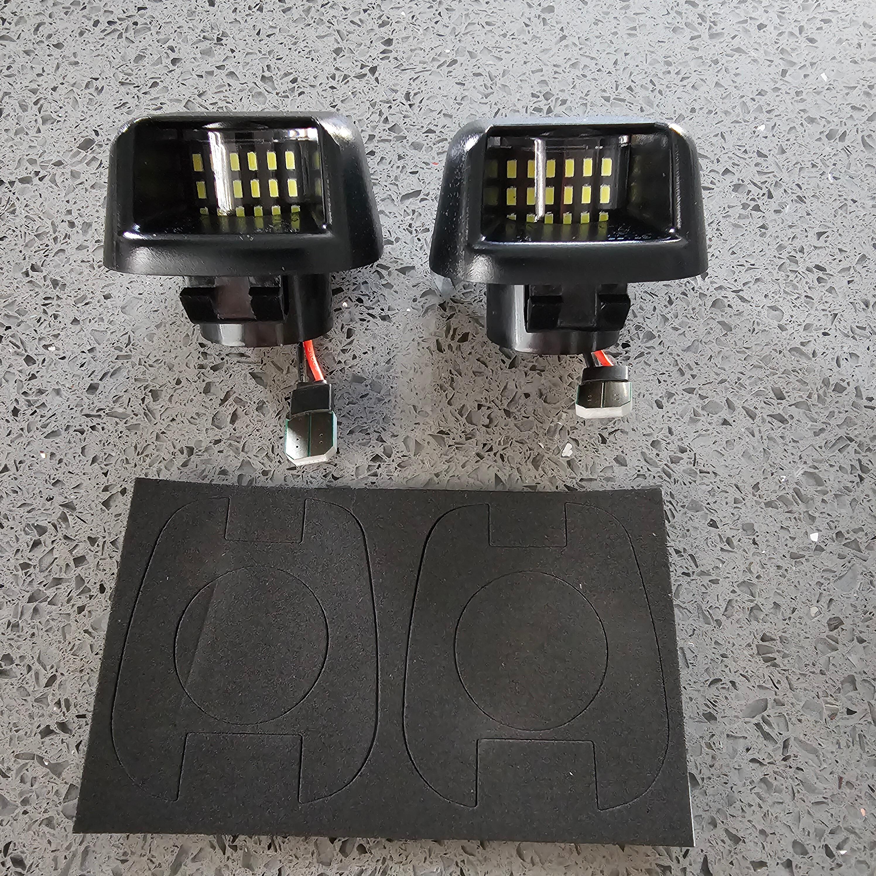 Nissan Navara D40 LED number plate units 6000K White L@@K