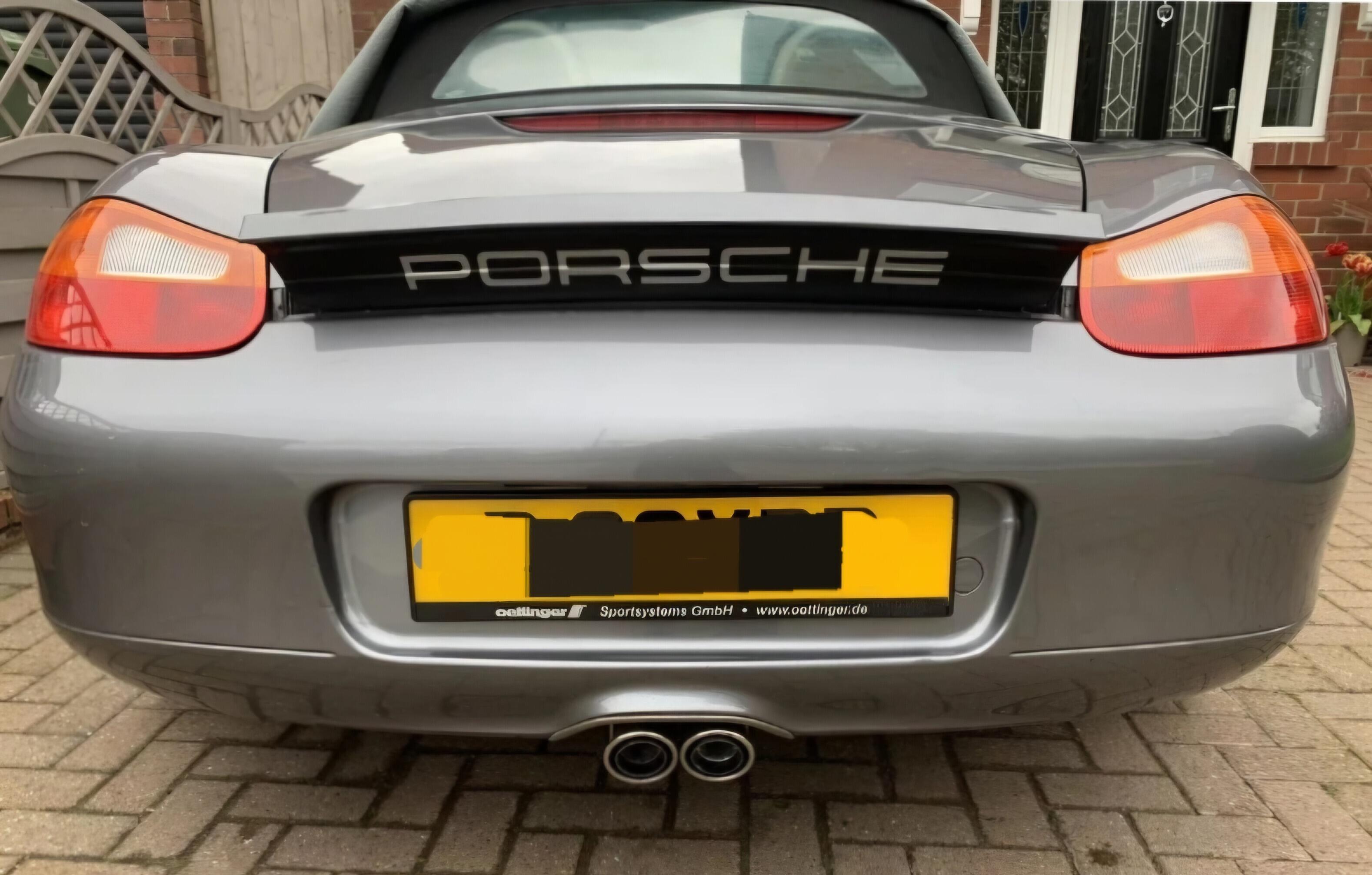 Porsche Boxster 986, 987 rear spoiler graphic.