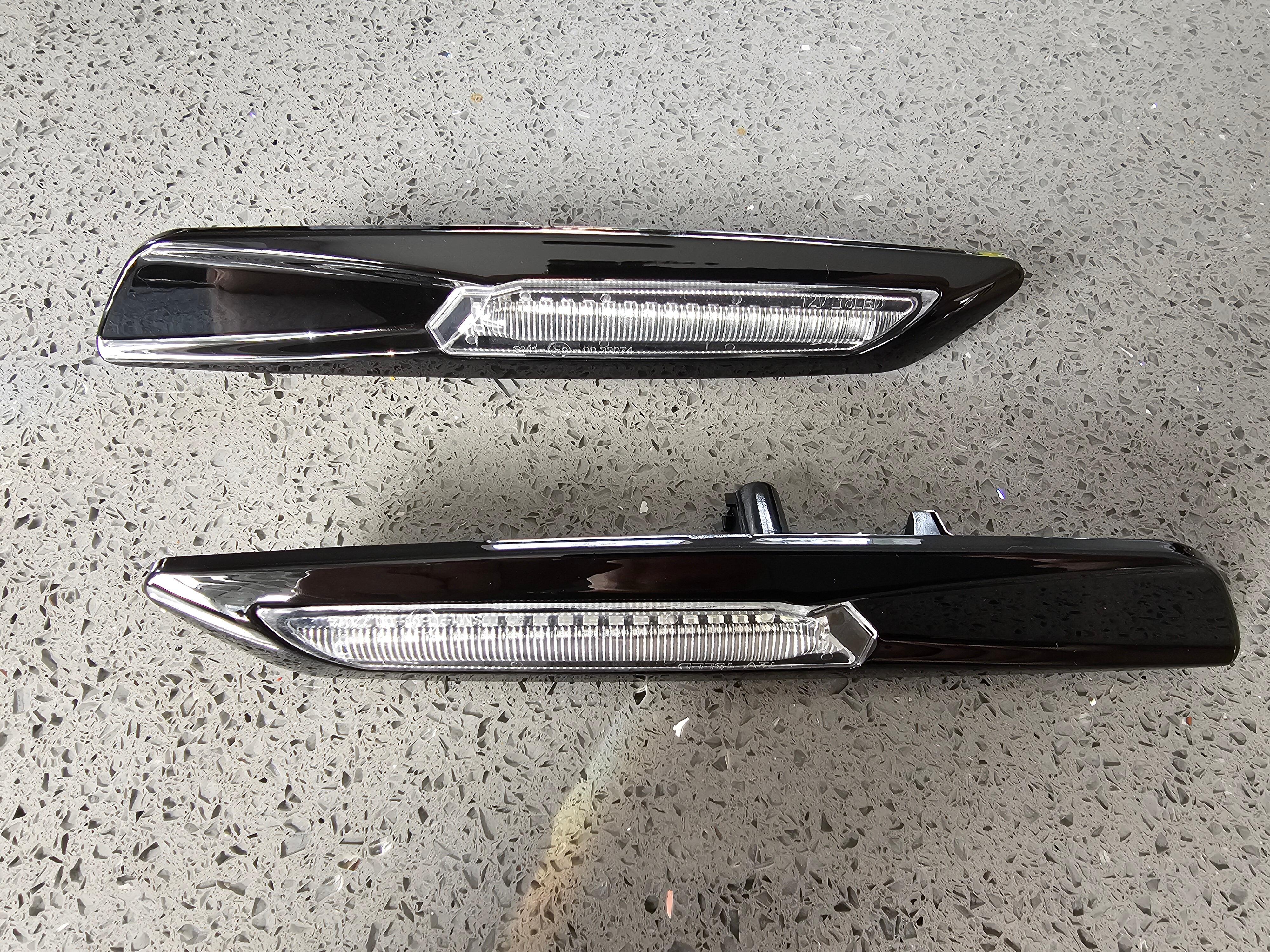 BMW F10 style Clear LED side repeaters fit E90, E91, E92, E93, E60 ...