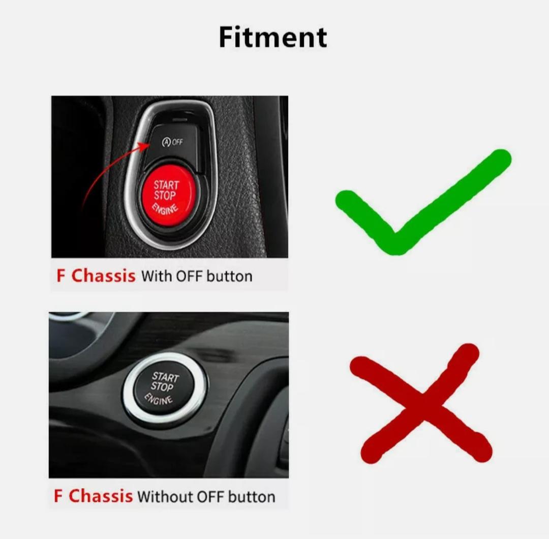 BMW F Series Red Stop/Start Button.