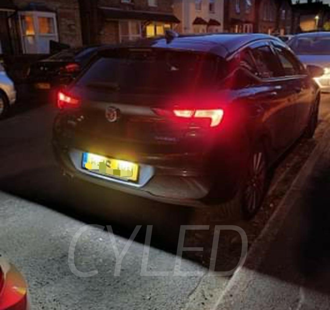 Vauxhall Astra K 5 Door hatch LED number plate units.