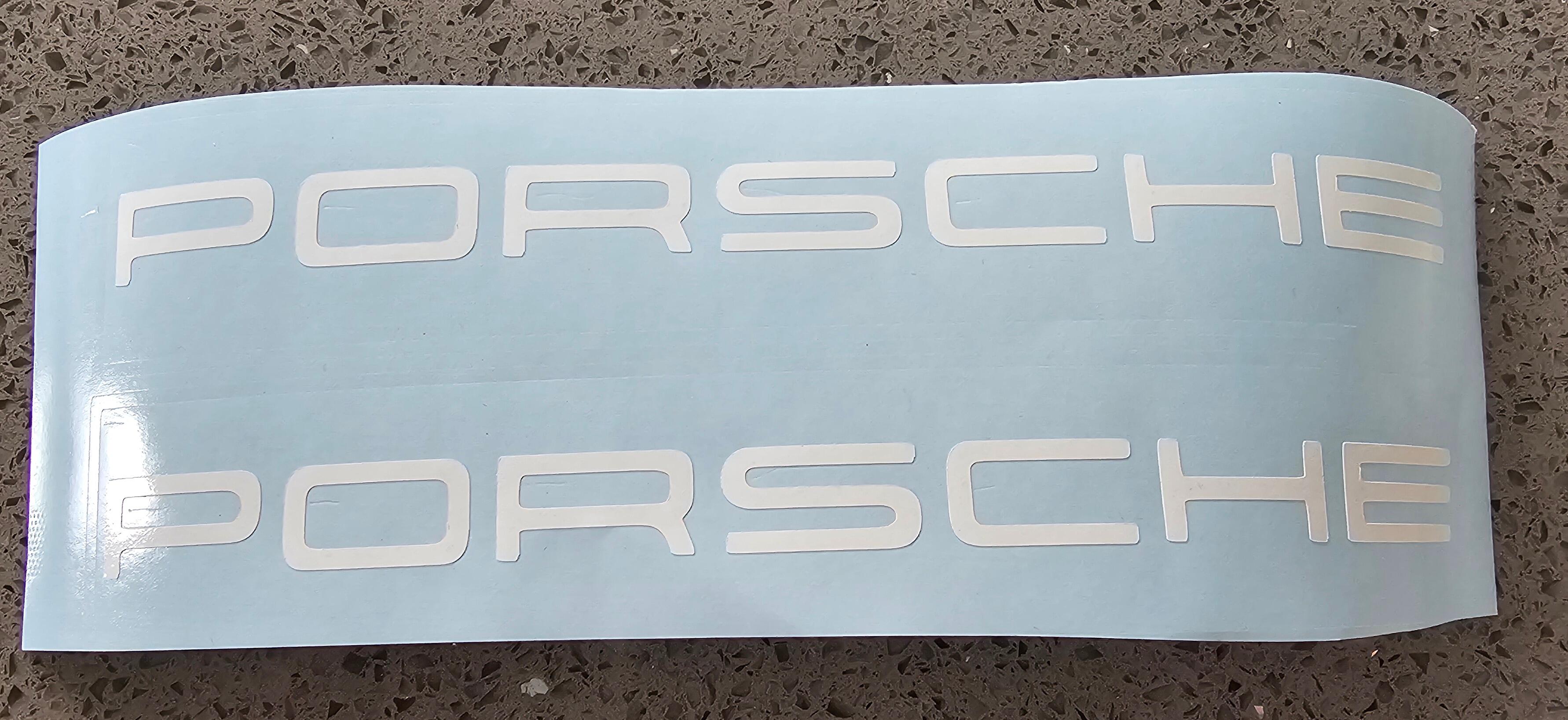 Porsche Text graphic x2 pcs