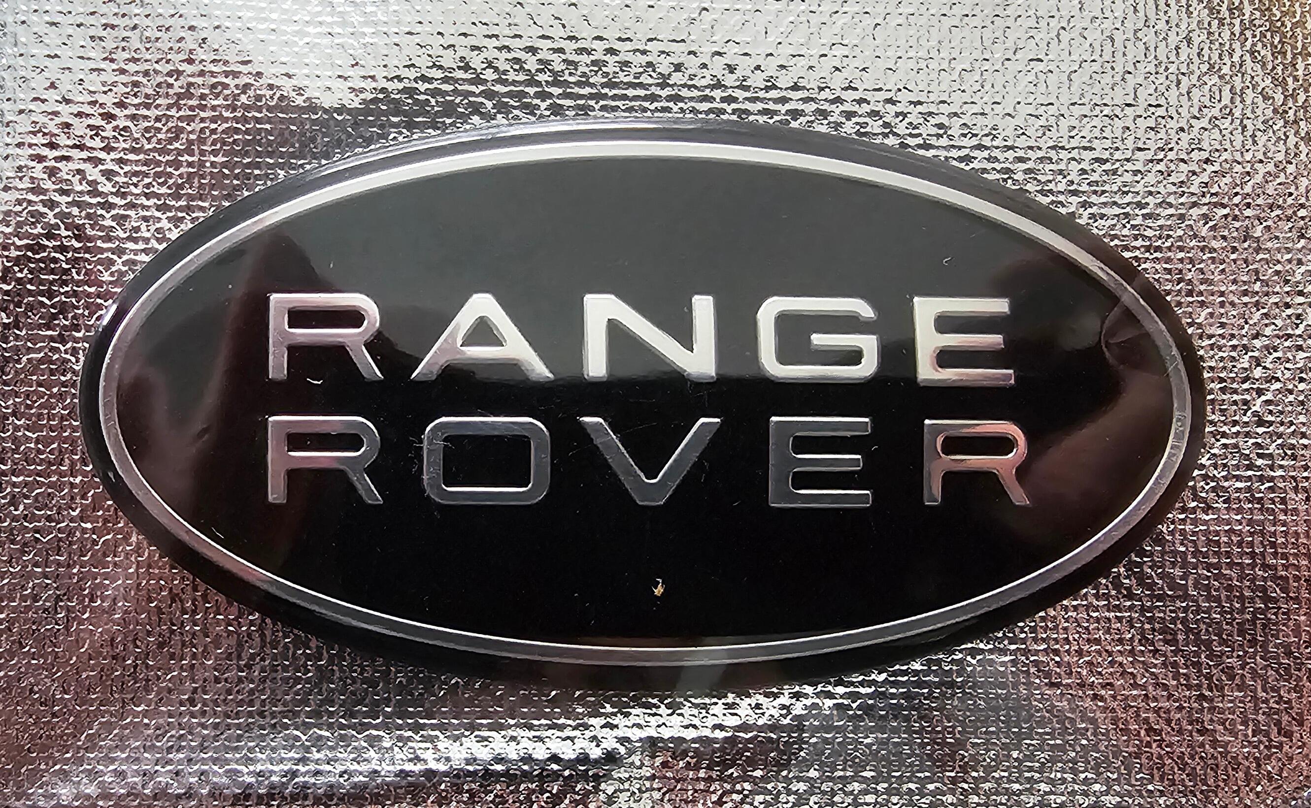 Range Rover Bonnet/Boot gel overlay badge Black.
