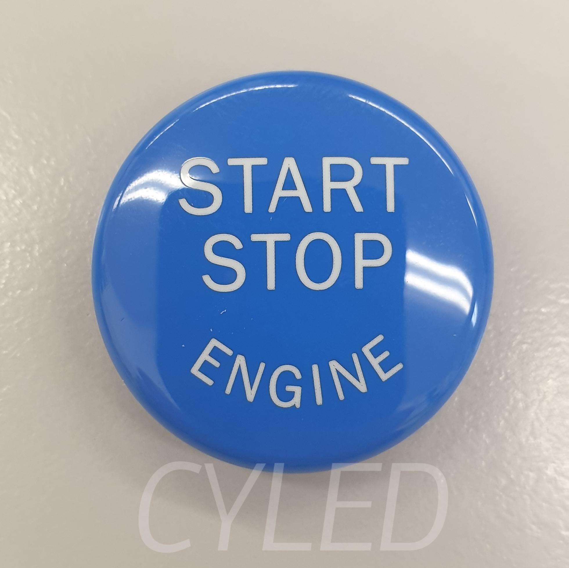 BMW E90, E91, E92 & E93 Gloss Blue Start button.