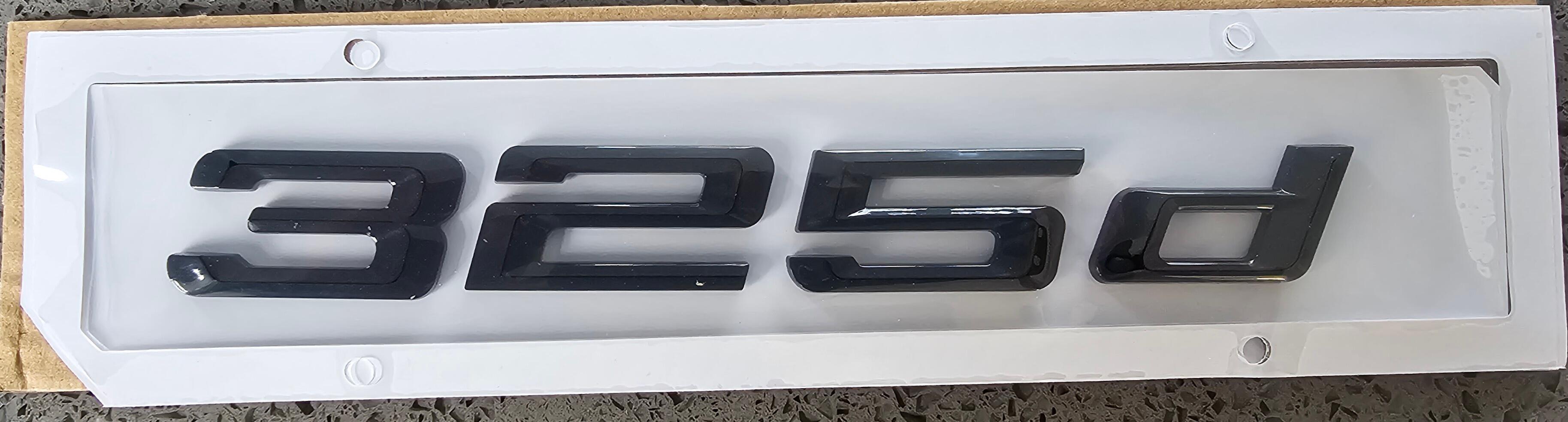 BMW 325d Gloss Black boot badge