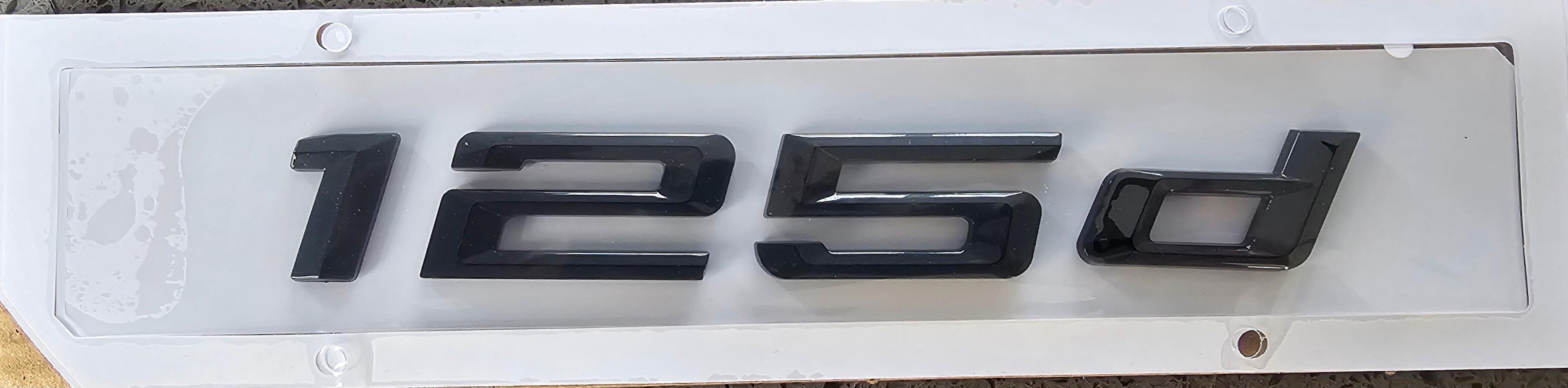 BMW 125d Gloss Black boot badge