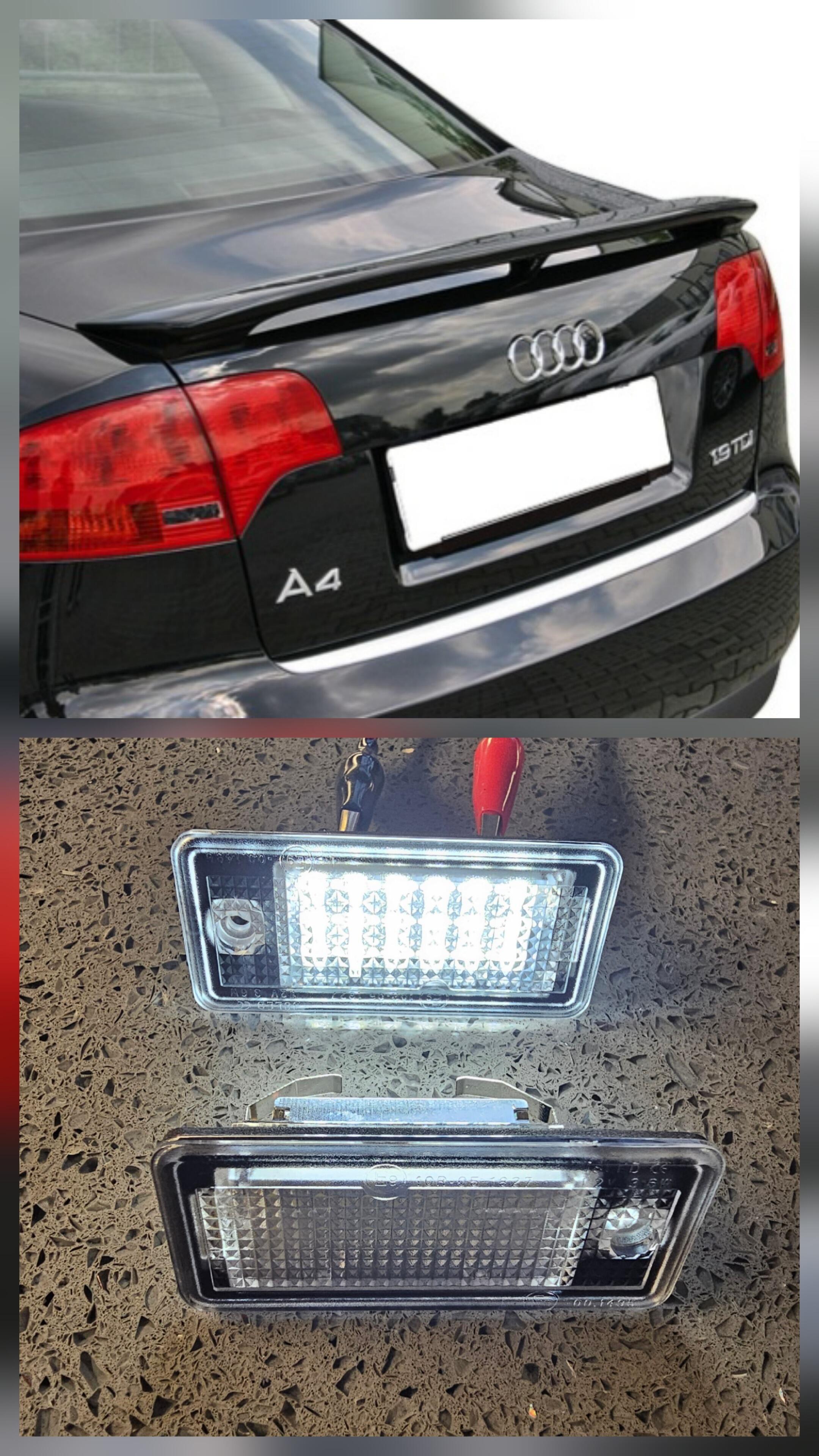 Audi A4 B7 2004 - 2007 LED number plate units 6000K error free L@@K