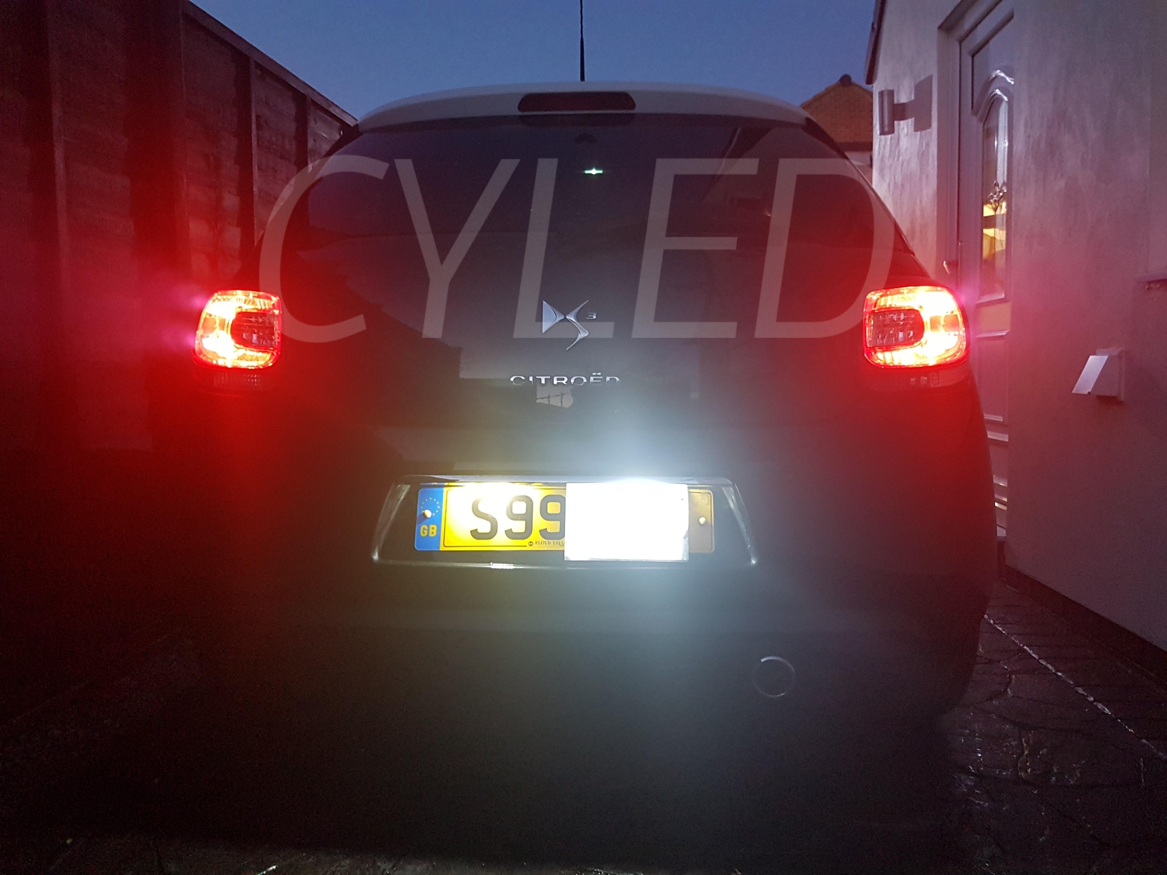 Citroen DS3 LED number plate units.