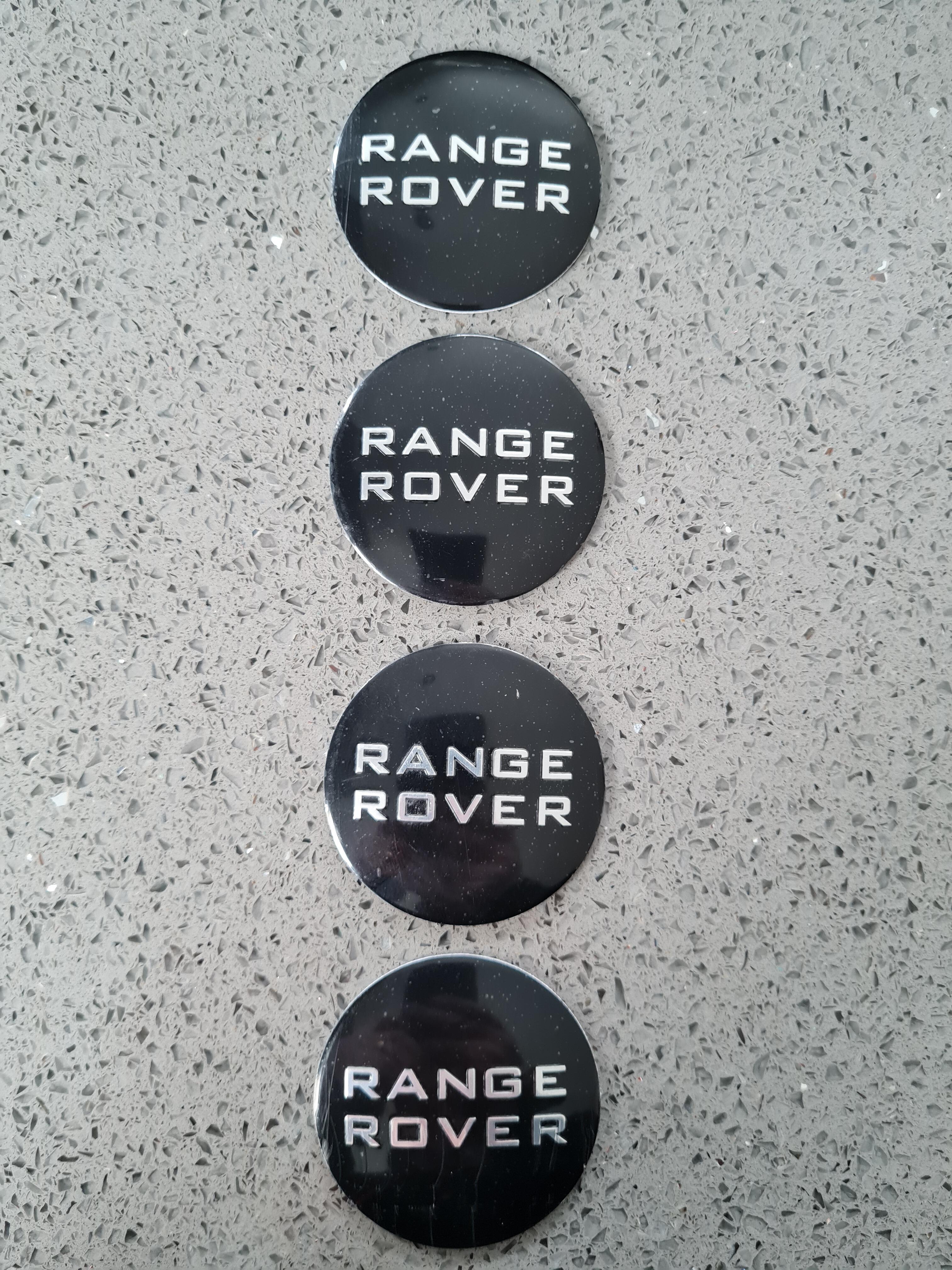 Range Rover Gloss Black wheel centres 56mm