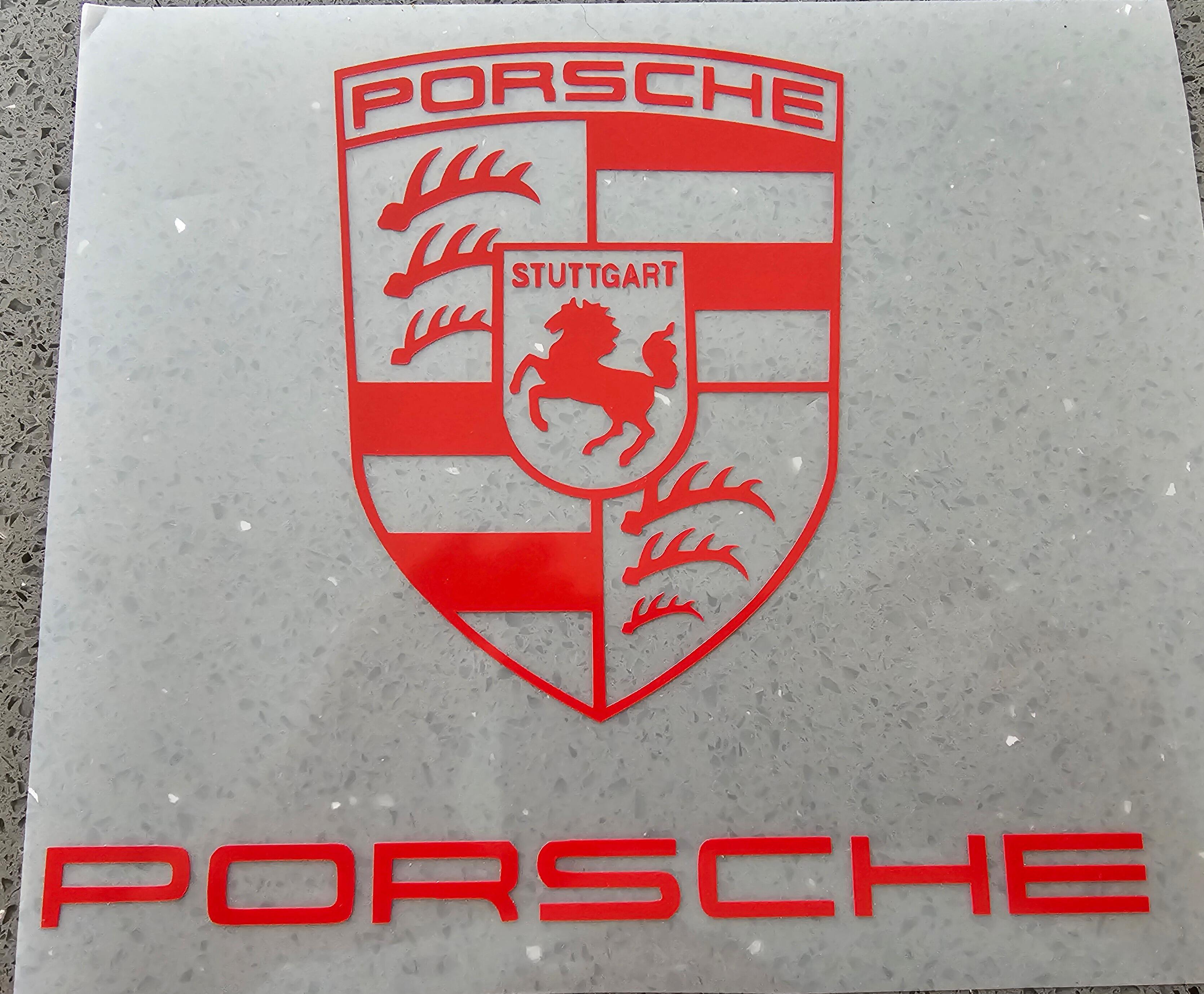 Porsche Boxster 986 & 987 wind deflector sticker.