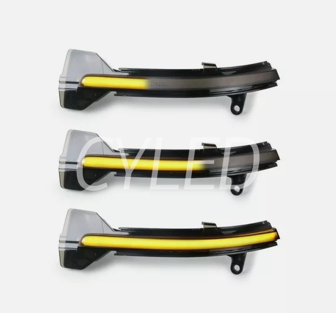 BMW 5, 6 & 7 F series dynamic wing mirror indicators smoked lenses.