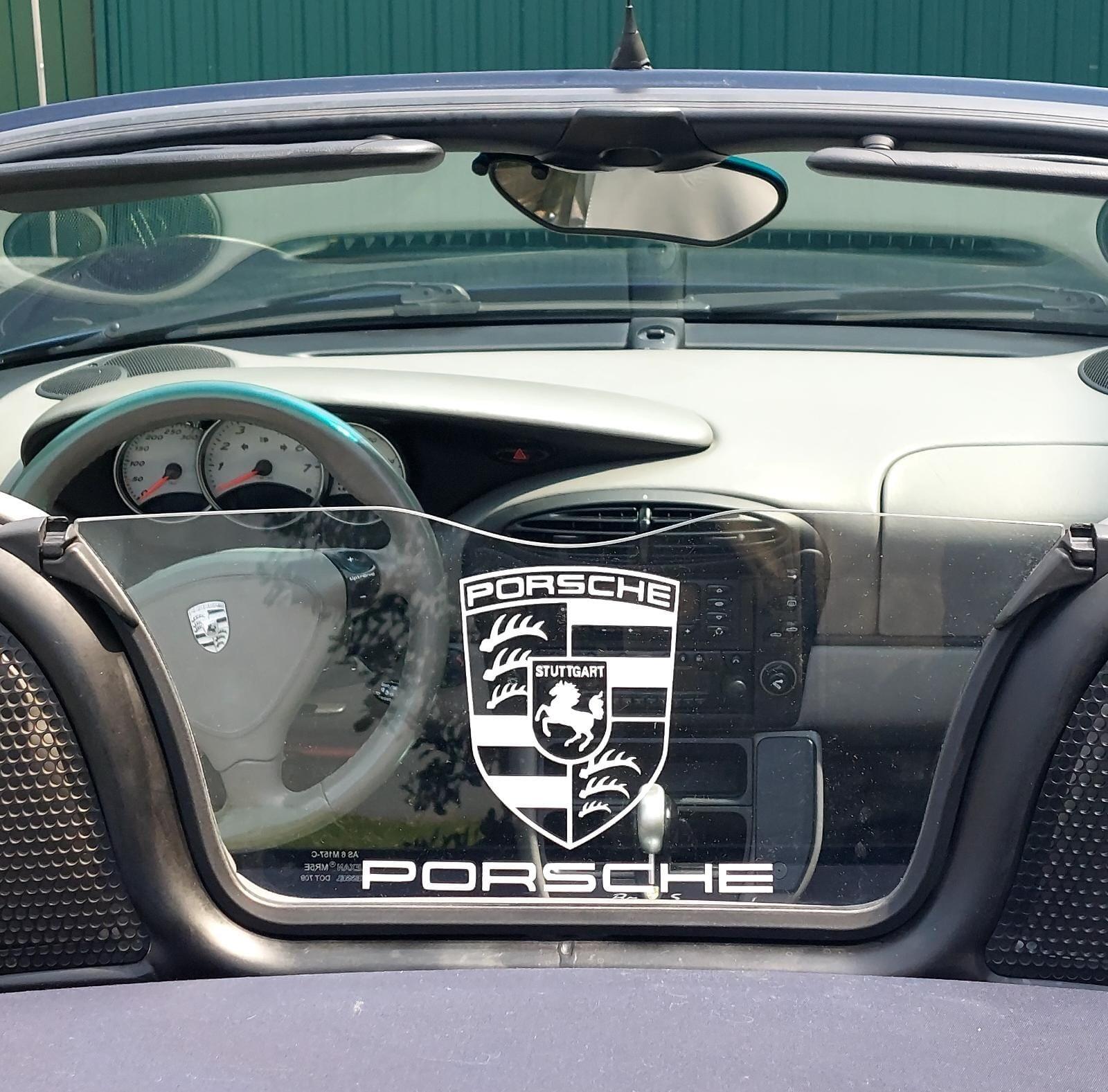 Porsche Boxster 986 & 987 wind deflector sticker.