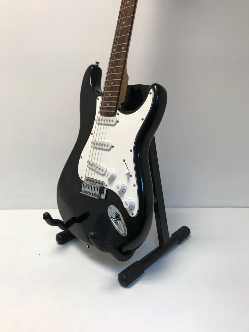 Encore Black Stratocaster Electric Guitar