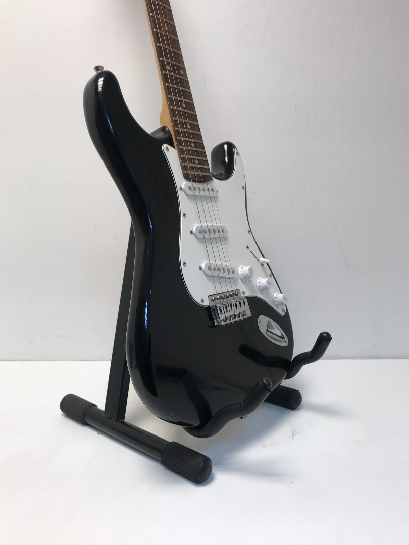 Encore Black Stratocaster Electric Guitar