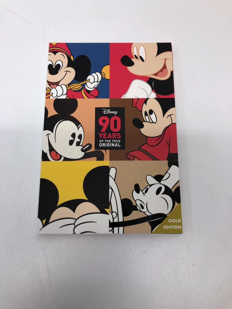Disney 90 Years Mickey Mouse Collectable 50p Shaped Gold Plated Coin Set