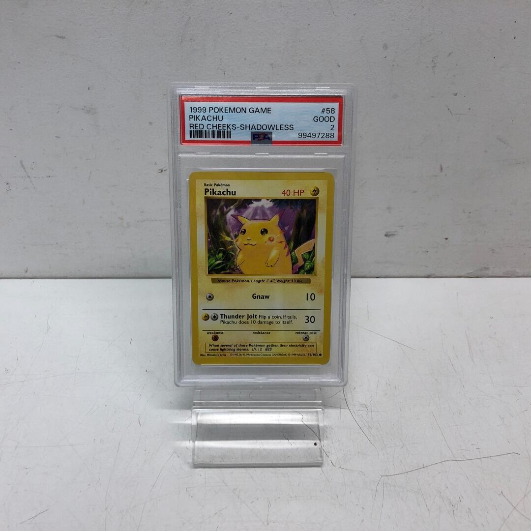 Pikachu 58/102 Shadowless PSA 2 Good Pokemon Card 1999 Base Set