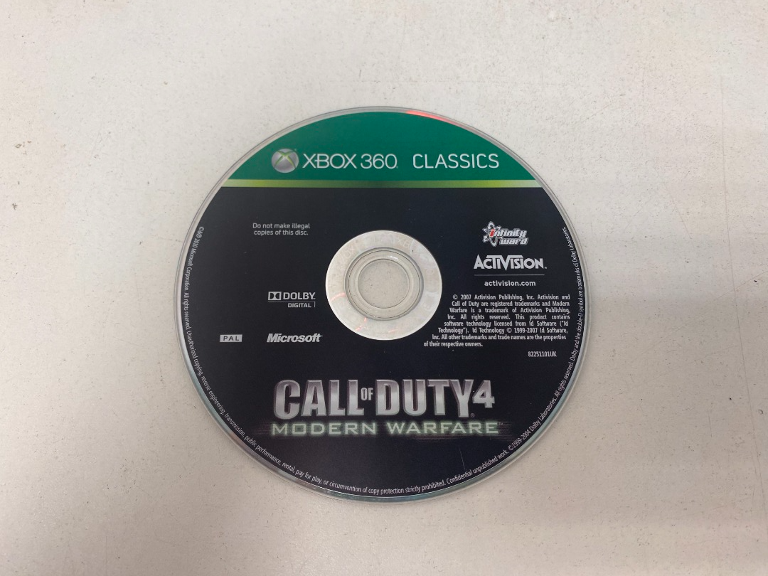 Call of Duty 4: Modern Warfare Xbox 360 Classics Game