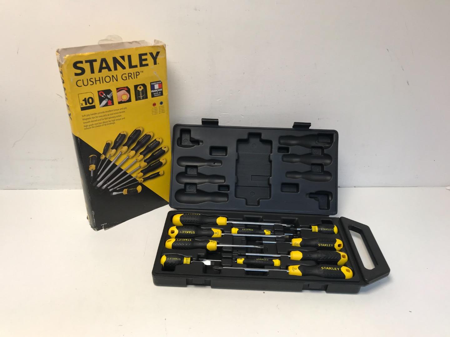 Stanley Cushion Grip 10 Piece Screwdriver Set