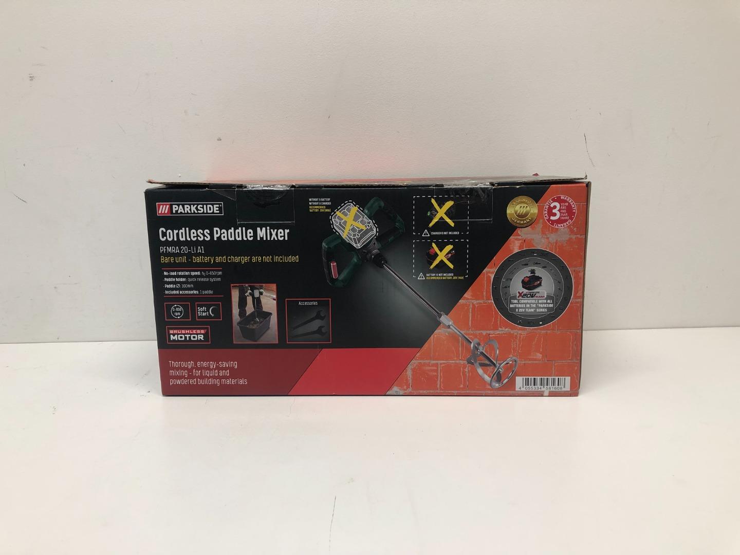 Parkside 20V Cordless Paddle Mixer - Unit Only