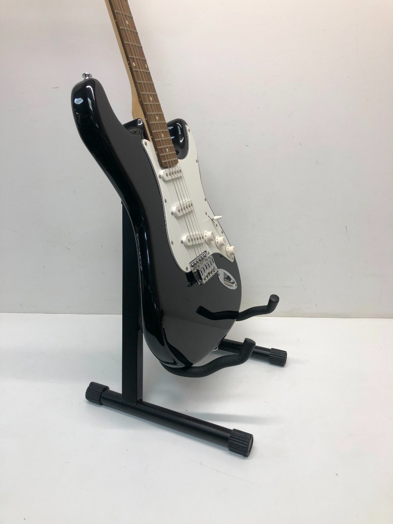 Encore Black Stratocaster Electric Guitar with Case