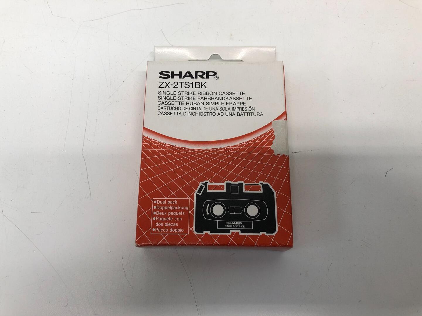 Sharp ZX-2TS1BK Single Strike Ribbon Cassette Twin Pack for Font Writers