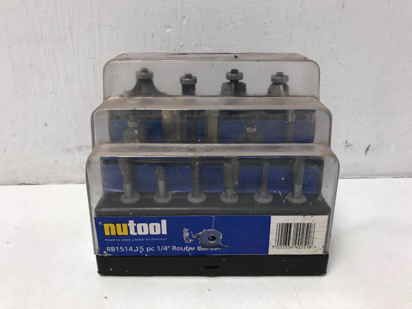 NuTool RB1514 15pc 1/4'' Router Bit Set