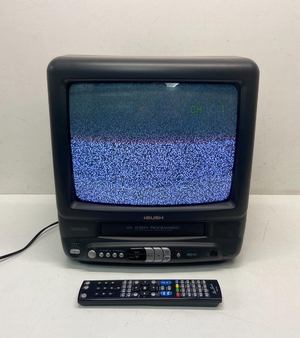 Bush BTV17 14'' Portable CRT Analogue TV with Built-in VHS Player