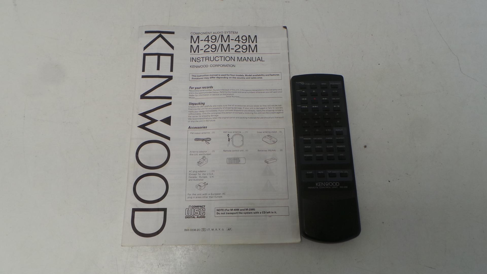 Kenwood RX- 29 Hifi Stack System