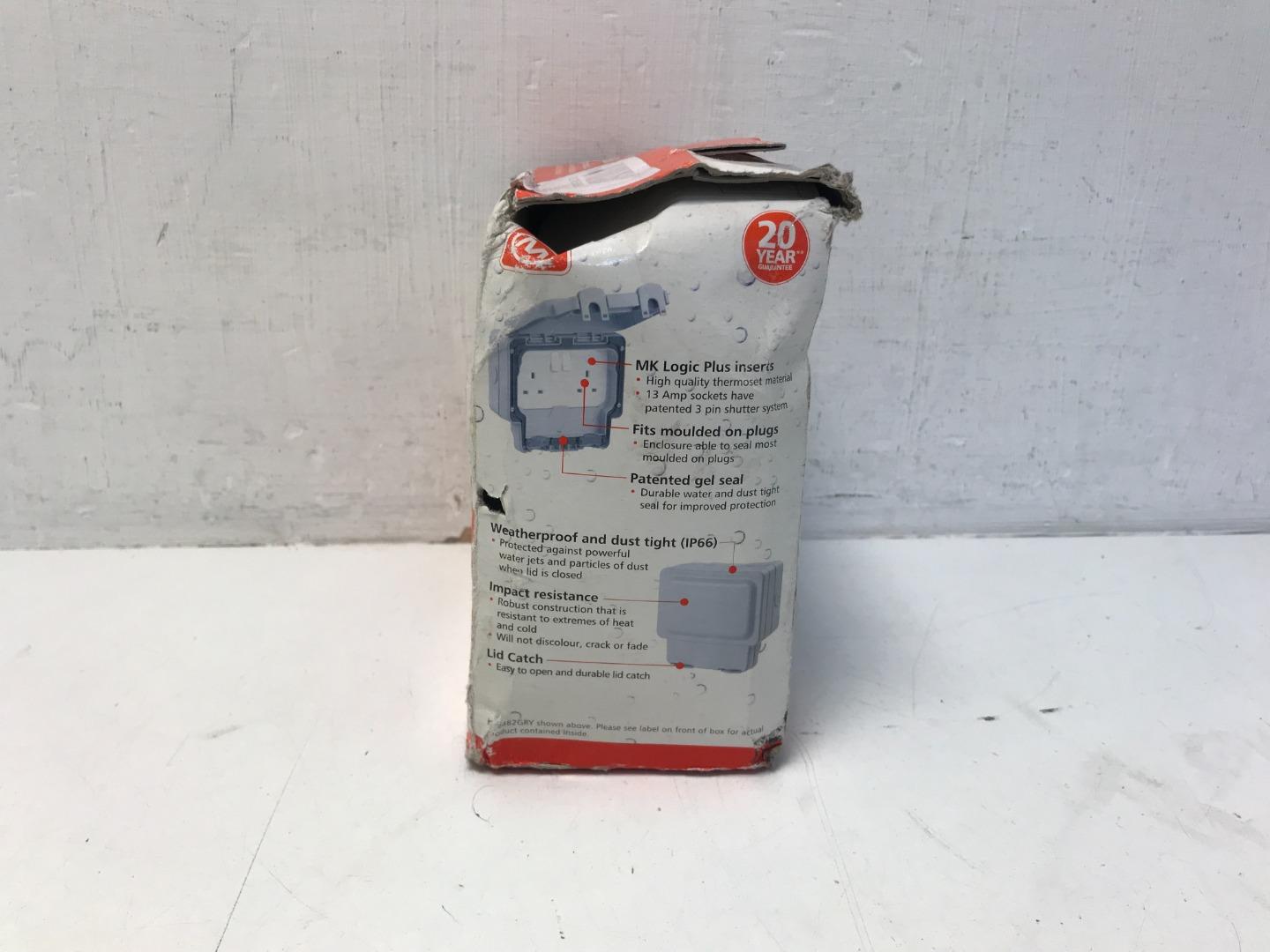 Outdoor Double Switched Masterseal Plus Socket by MK