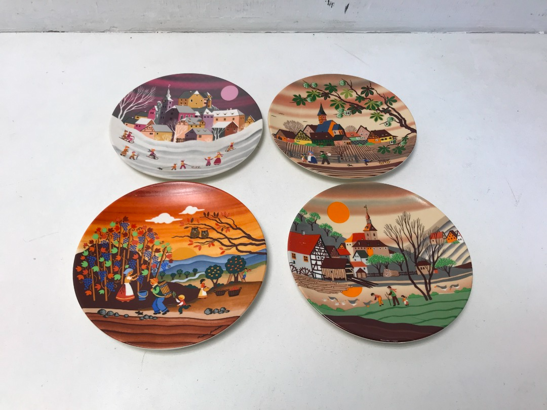 Poole Pottery Four Seasons Plates