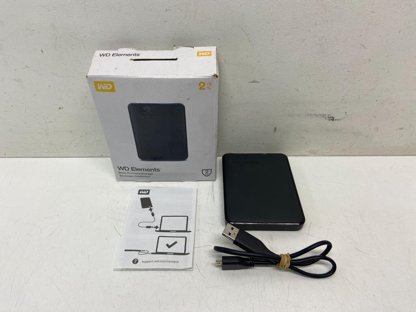 WD Elements 2TB Portable External Hard Drive