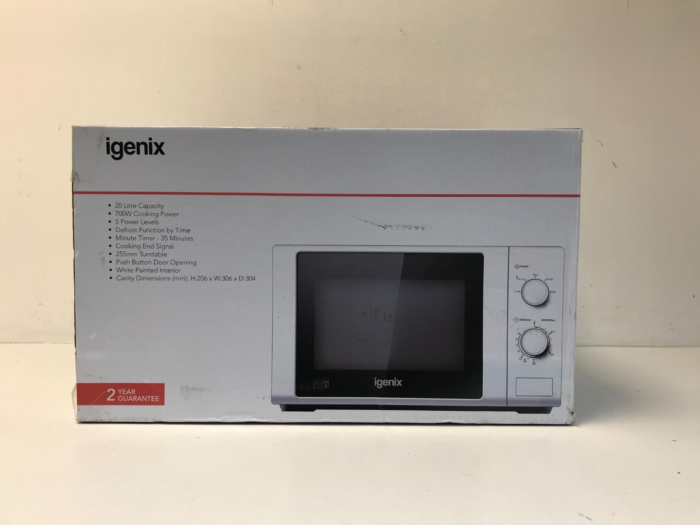 Igenix 20 Litre 700W Manual Microwave Oven