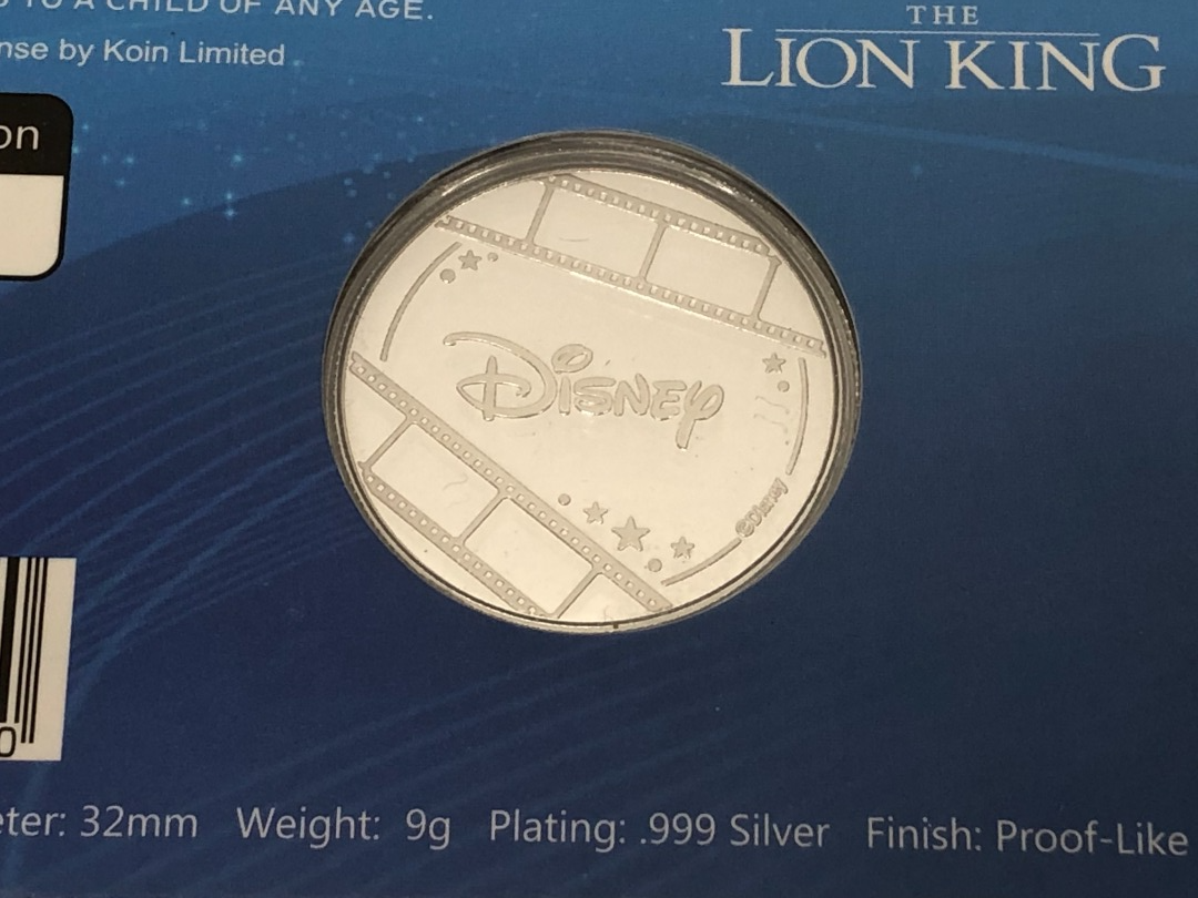 Disney The Lion King .999 Silver Plated Commemorative Coin