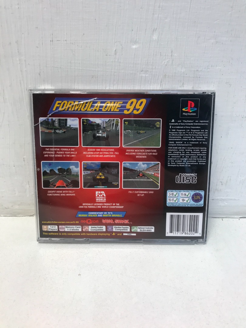 Formula One 99 PS1 Game