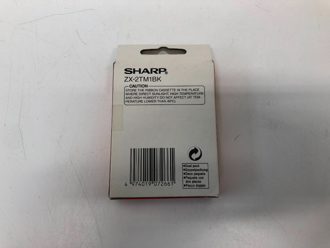 Sharp ZX-2TM1BK Single Strike Ribbon Cassette Twin Pack for Font Writers