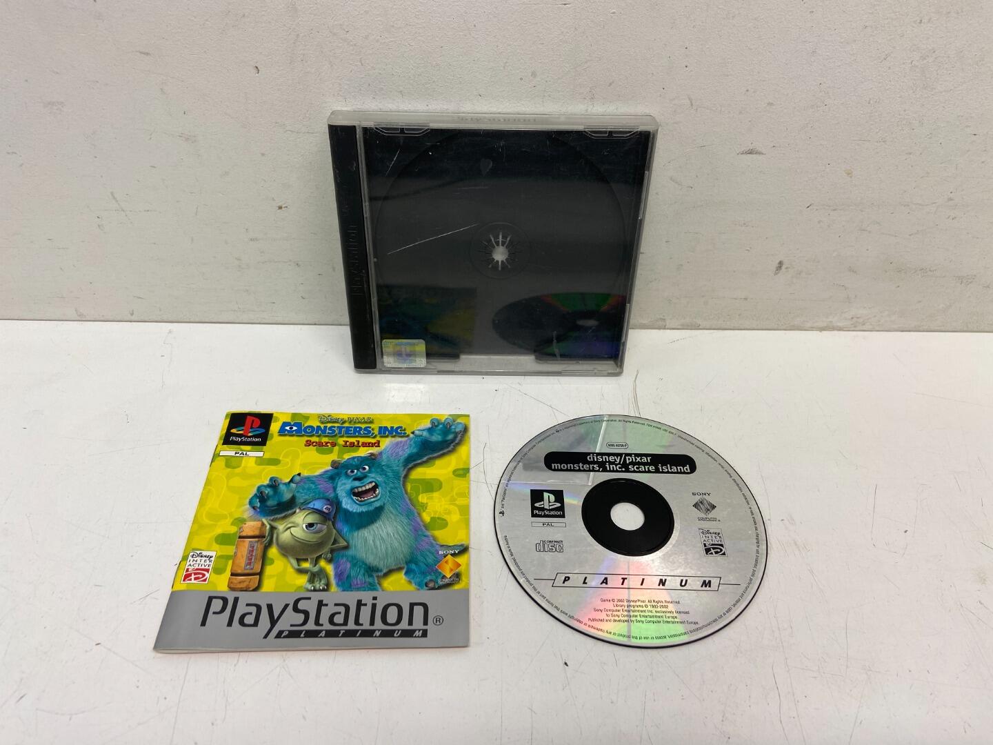 Disney Pixar Monsters, Inc. Scare Island Platinum PS1 Game