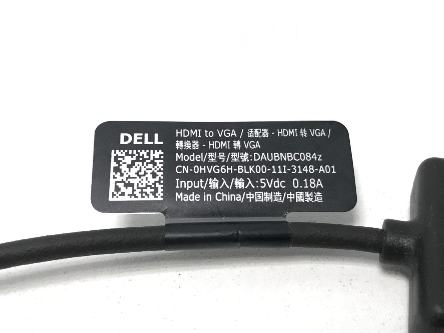 Dell HDMI To VGA Adaptor